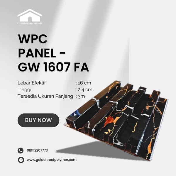 Sell WPC Wall Panel Golden Wall Panel Full PVC GW 1607 FA | Golden Roof ...